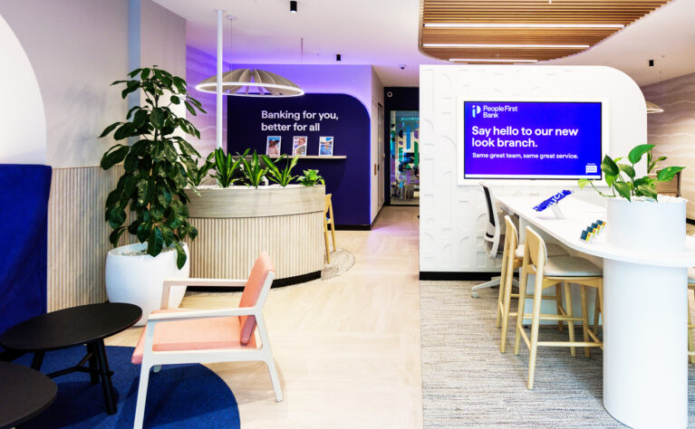 Welcome Lounge at People First Bank - Design Clarity | Design Clarity